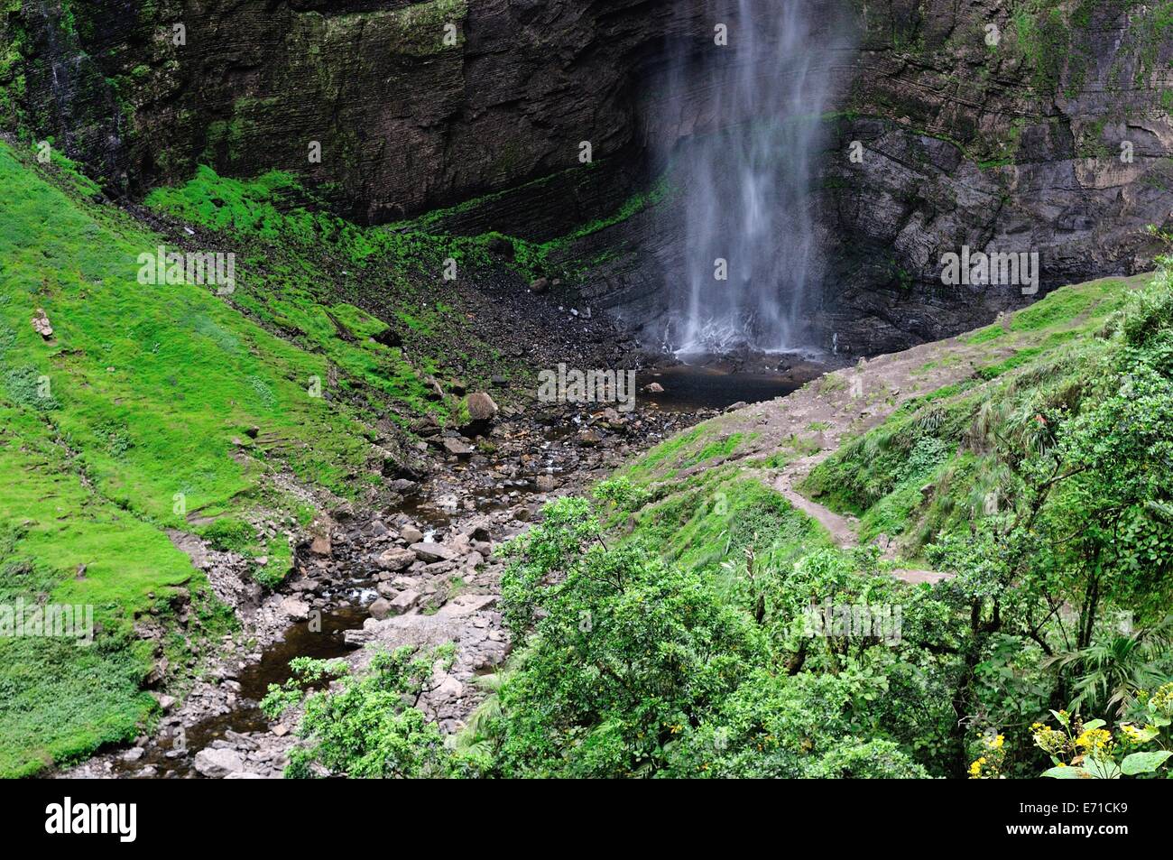 Gocta Waterfalls route in CHACHAPOYAS . Department of Amazonas .PERU ...