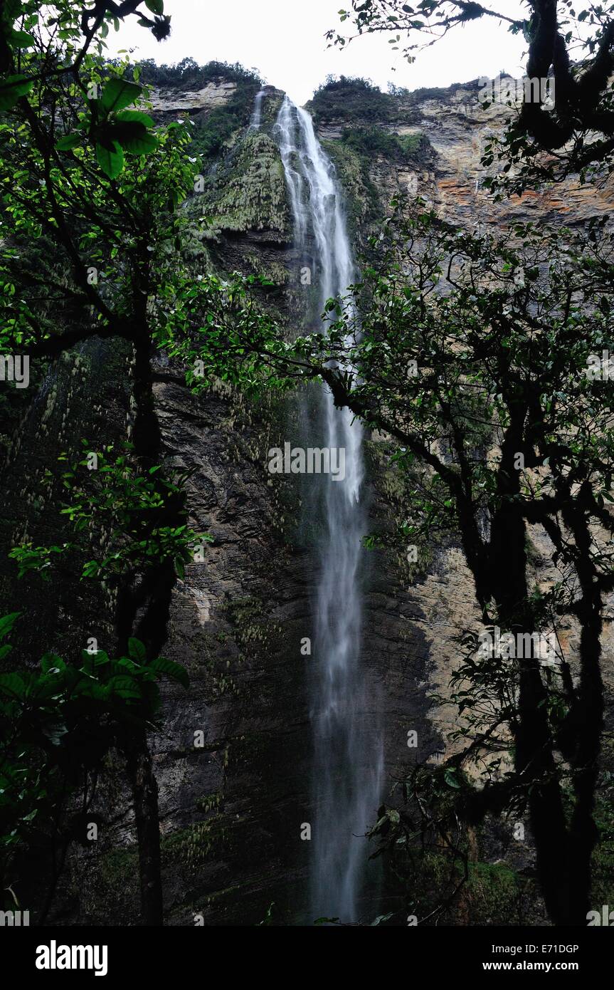 Gocta Waterfalls route in CHACHAPOYAS . Department of Amazonas .PERU ...