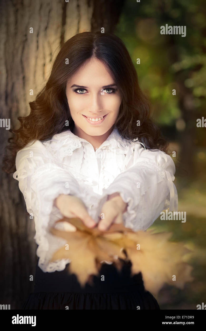 Young Woman Autumn Portrait Stock Photo - Alamy