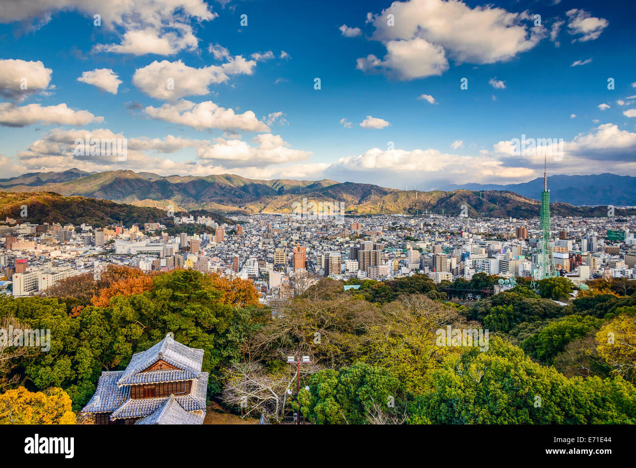 Matsuyama, Japan downtown cityscape Stock Photo - Alamy