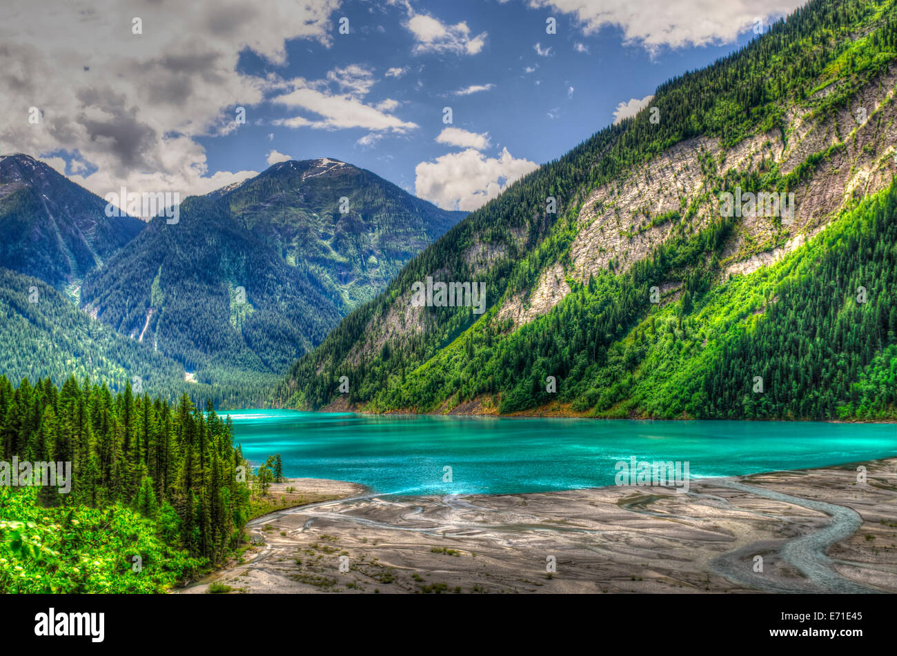 Scenic mountain hiking views, Berg Lake Trail, Mount Robson Provincial ...