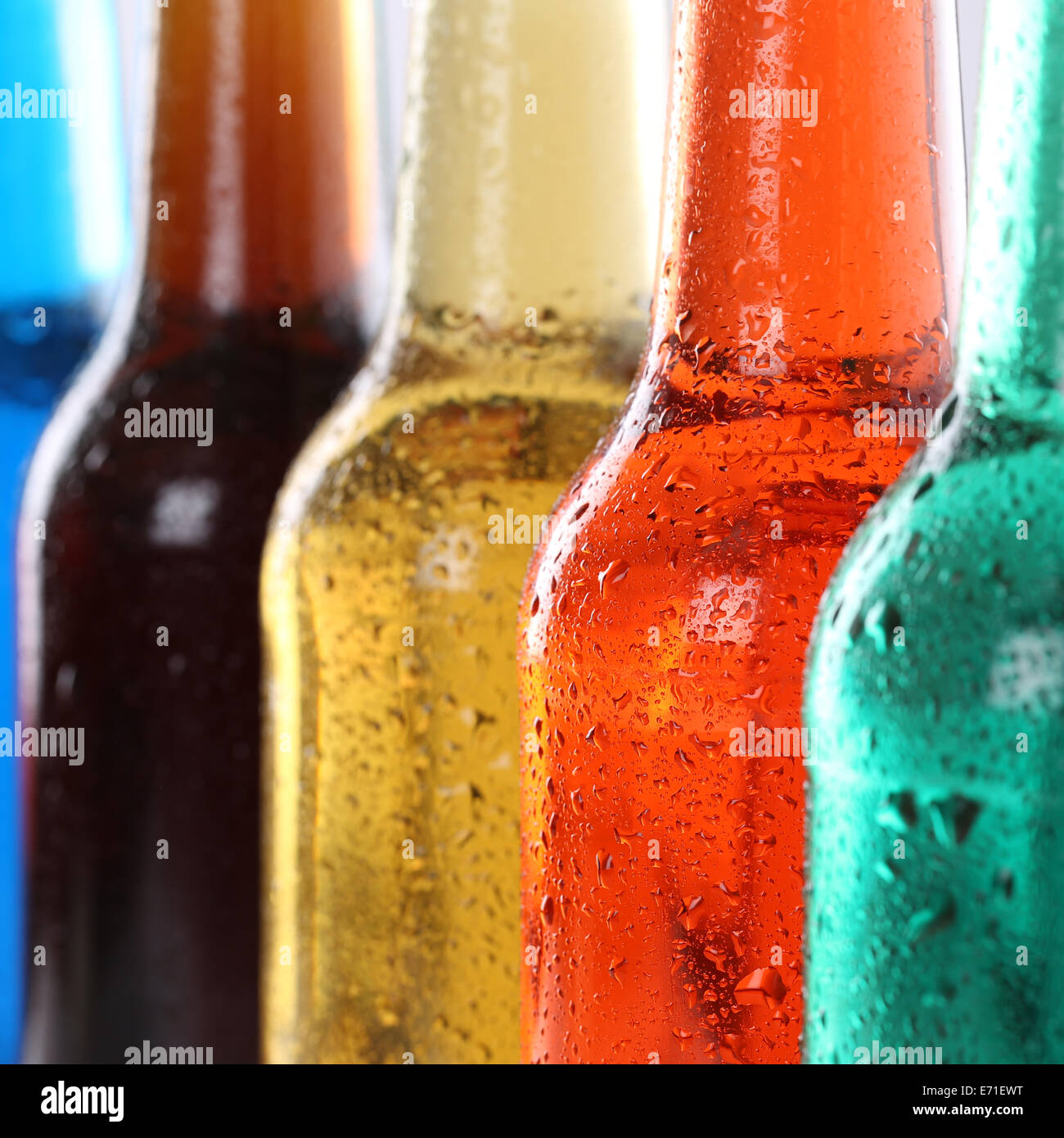 Soda drinks with cola and lemonade, soft drinks Stock Photo - Alamy
