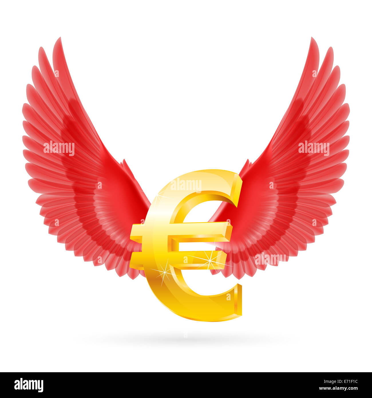 Golden euro emblem Cut Out Stock Images & Pictures - Alamy