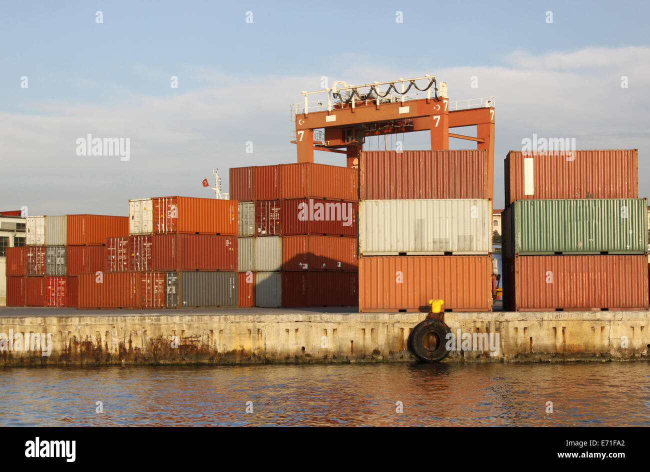 Busy container terminal stacked hi-res stock photography and images - Alamy