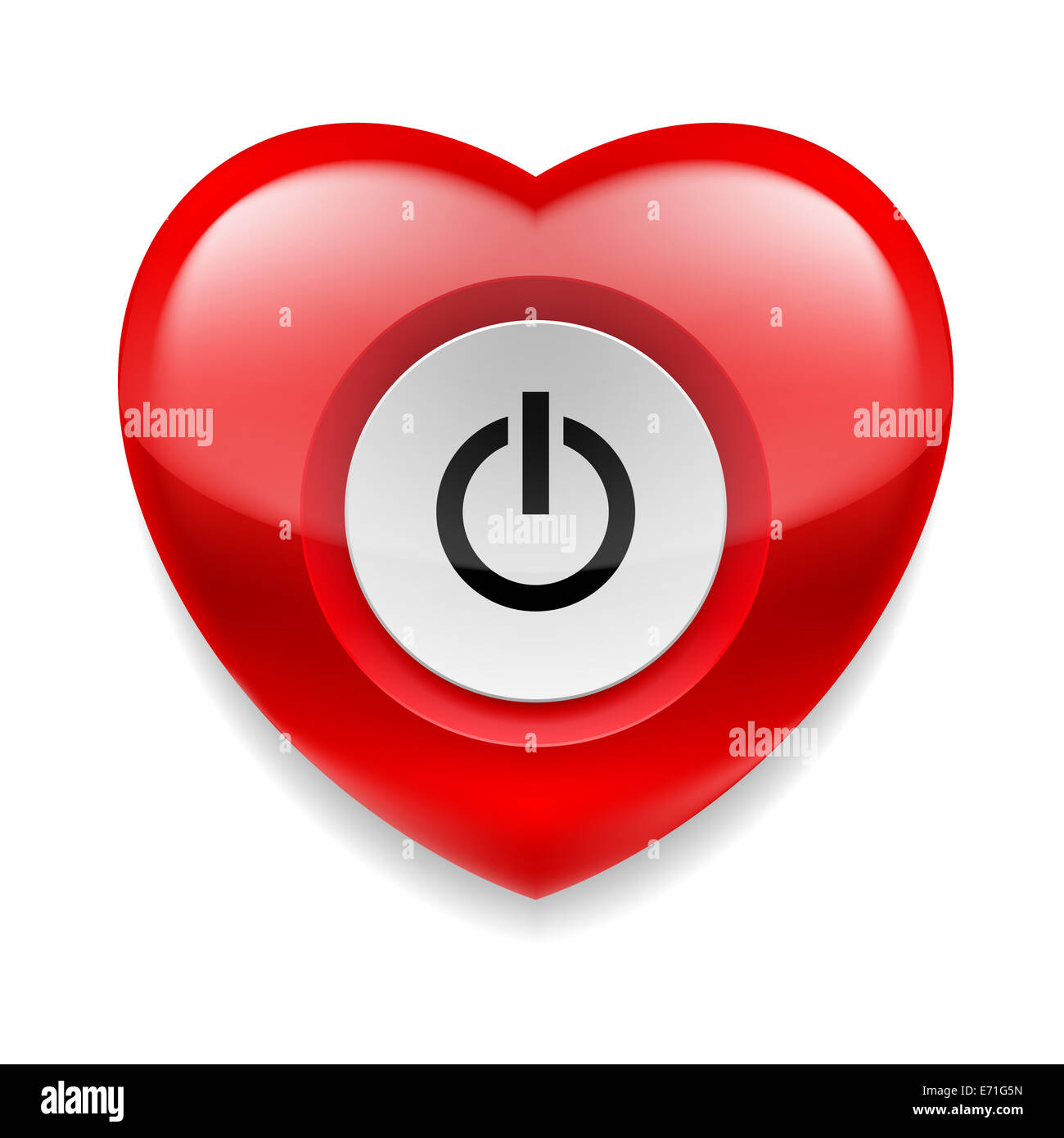 Red Shiny Red Heart In The Middle Says Thet Hearted