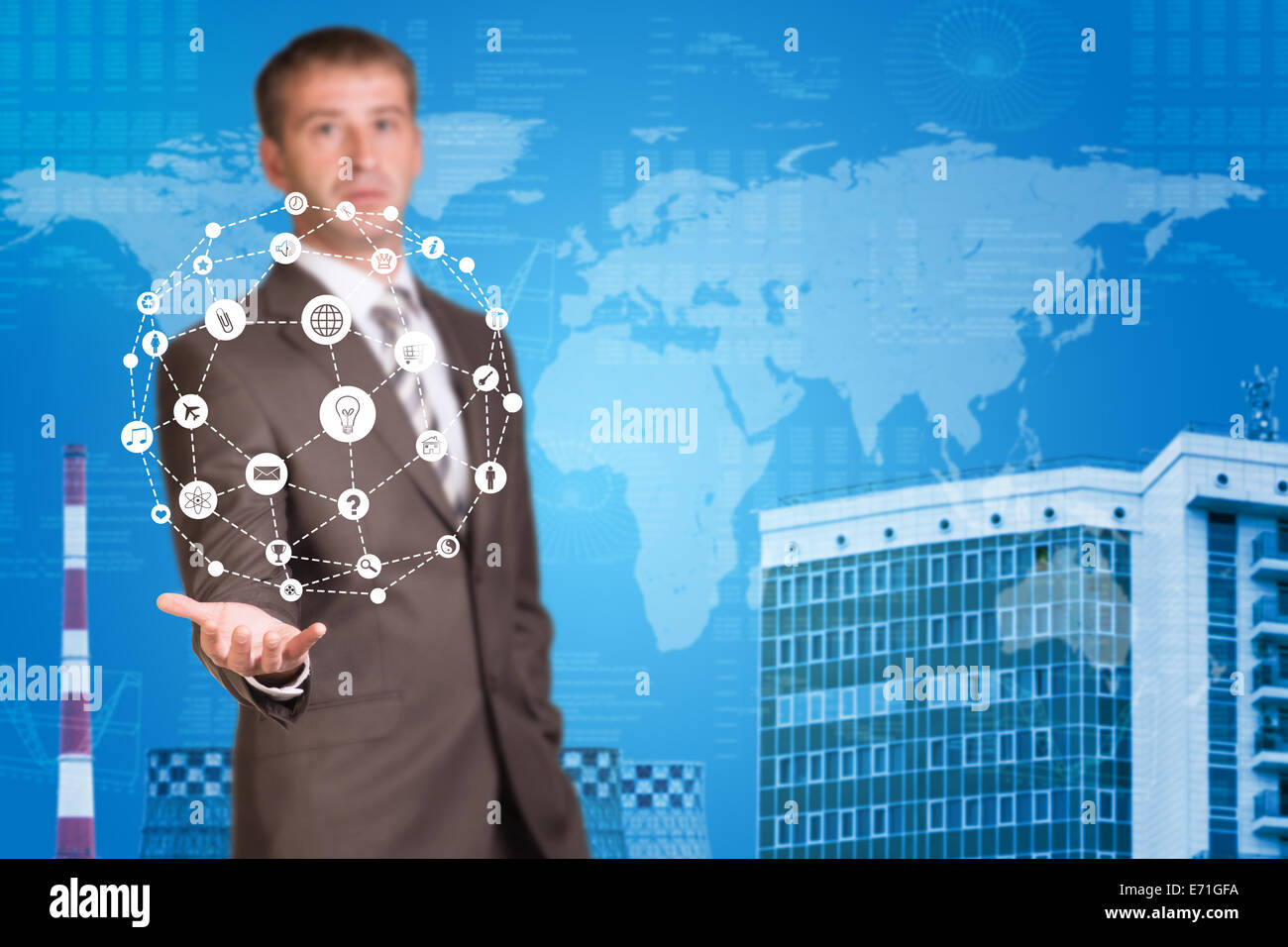 Illustration man cloud hi-res stock photography and images - Alamy