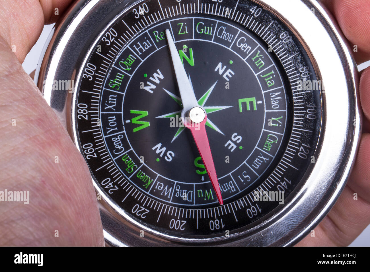 Hand holding compass for your direction Stock Photo - Alamy