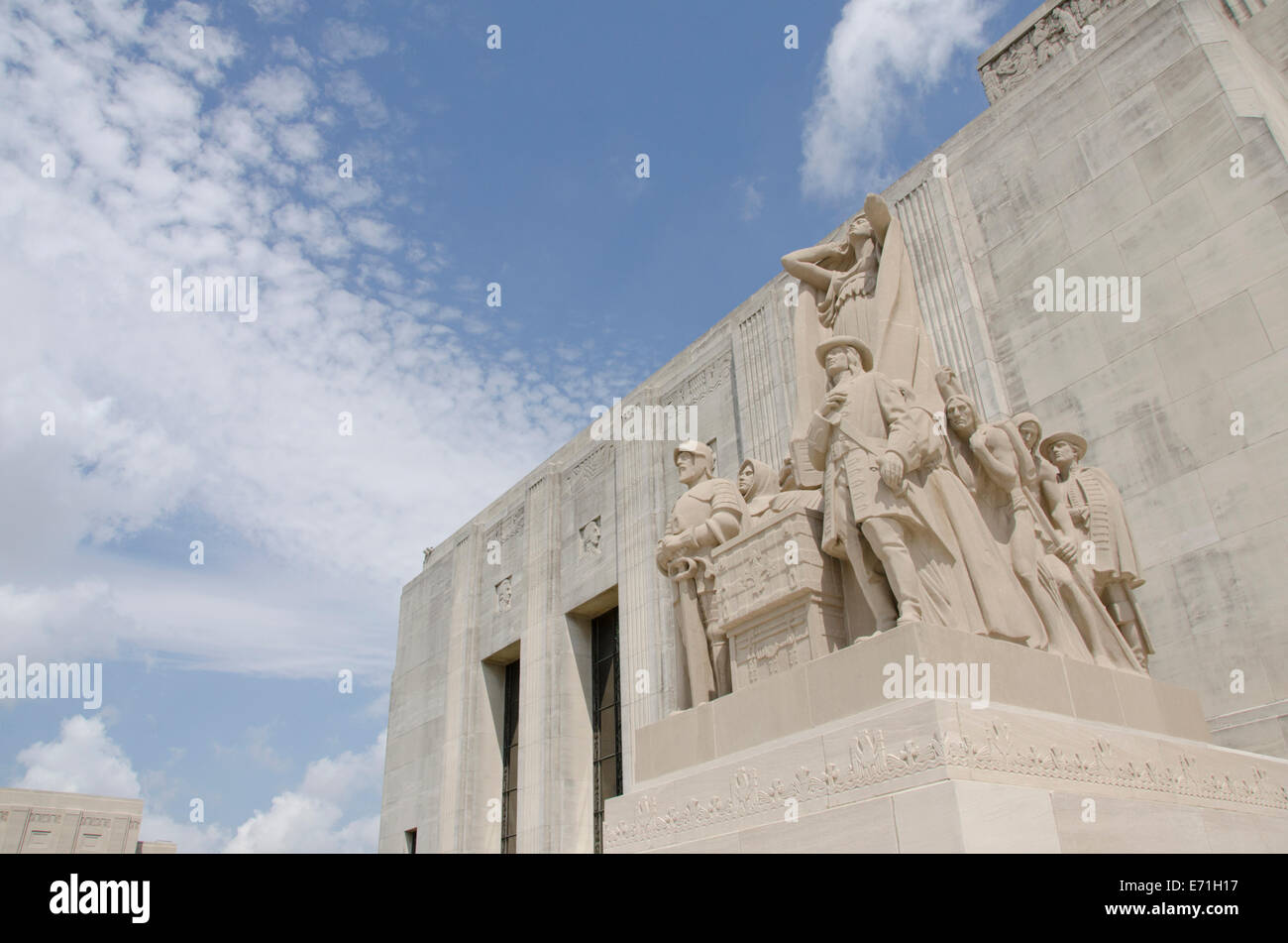 USA, Louisiana, Baton Rouge. Louisiana State Capitol building, circa ...