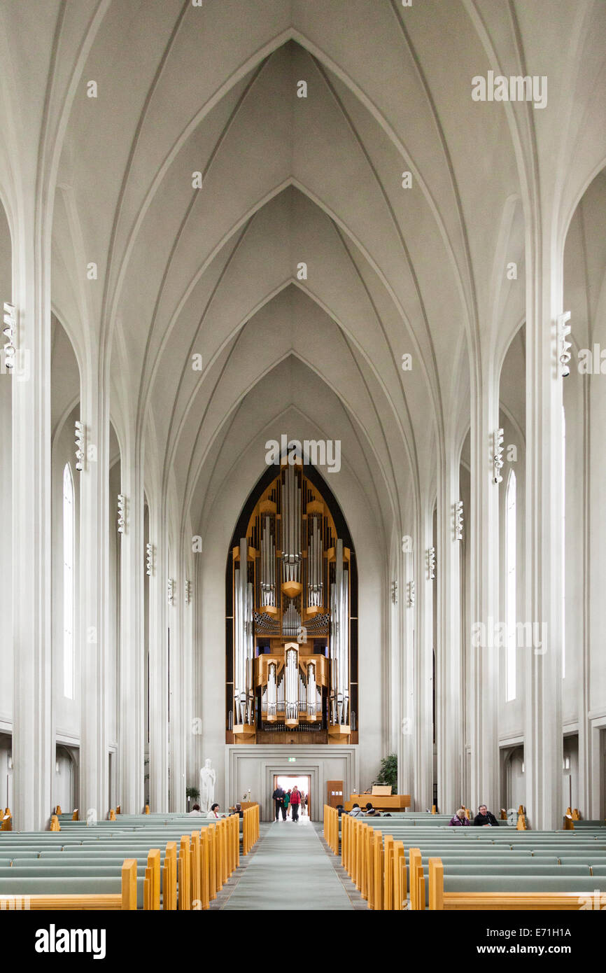 Interior of Hallgrimskirkja Church, Reykjavik, Iceland Stock Photo - Alamy
