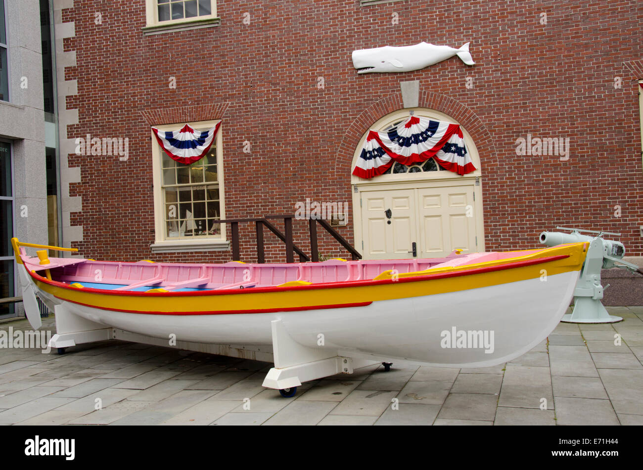 USA, Massachusetts, New Bedford, Whaling Museum. Museum entry with ...