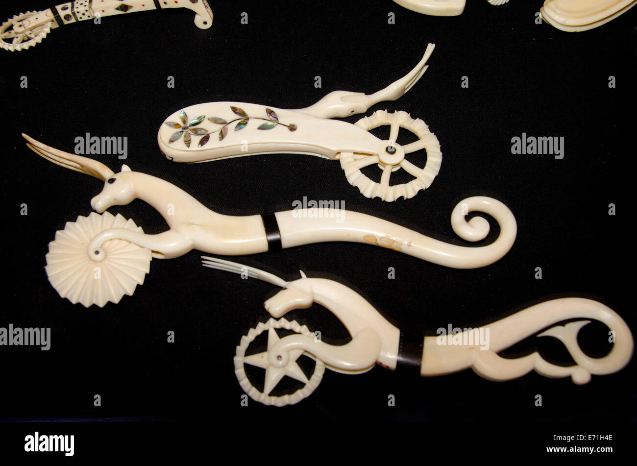 USA, Massachusetts, New Bedford, Whaling Museum. Hand carved 19th ...