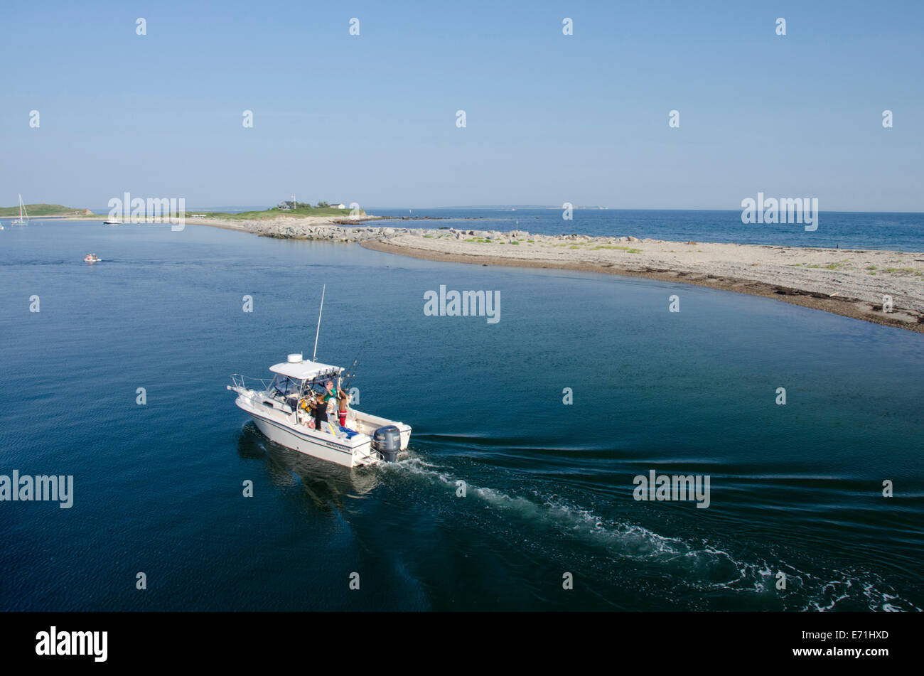 USA, Massachusetts, Elizabeth Islands, Cuttyhunk Island. Fishing boat ...