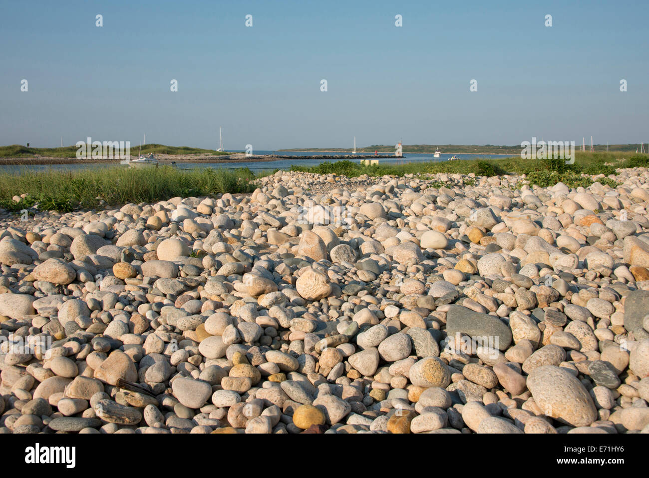 USA, Massachusetts, Elizabeth Islands, Cuttyhunk Island, Gosnold. Rocky ...