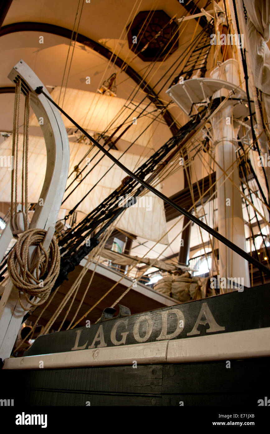 USA, Massachusetts, New Bedford, Whaling Museum. Model of the whaling ...