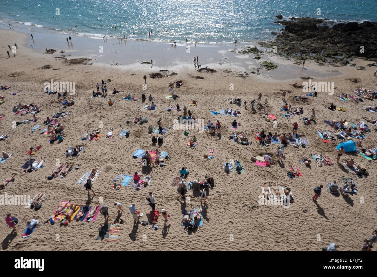 Popular beach in St Malo, Brittany, France Stock Photo - Alamy
