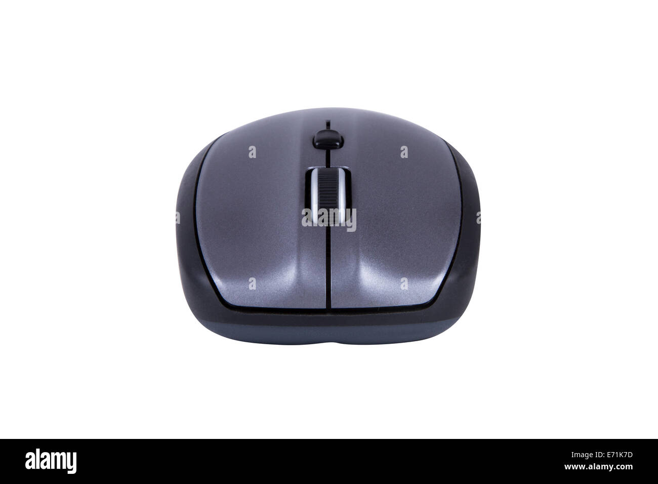 Single wireless mouse of desktop computer, front view, isolated on ...