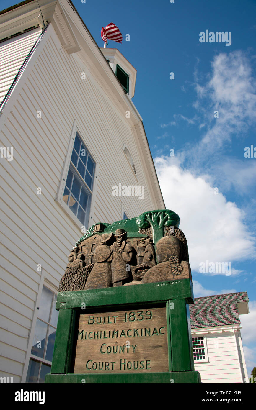 USA, Michigan, Mackinac Island. Historic County Court House, est. 1839 ...