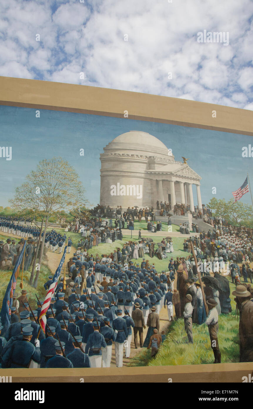 USA, Mississippi, Vicksburg. Vicksburg Riverfront Murals, paintings of ...