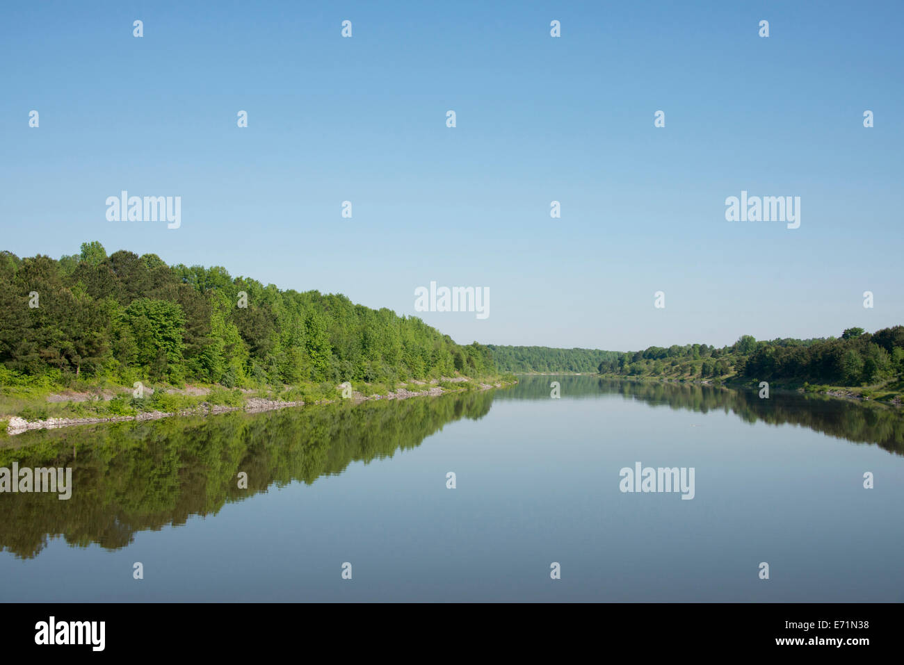 USA, Mississippi, Tennessee-Tombigbee Waterway. (Large format sizes ...