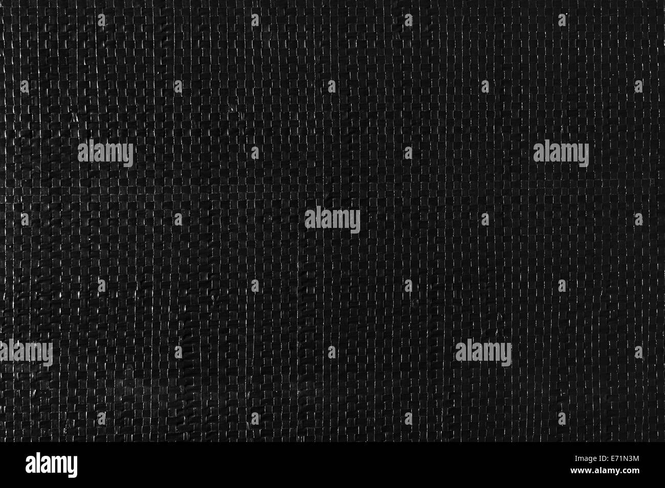 black woven plastic cloth texture Stock Photo - Alamy