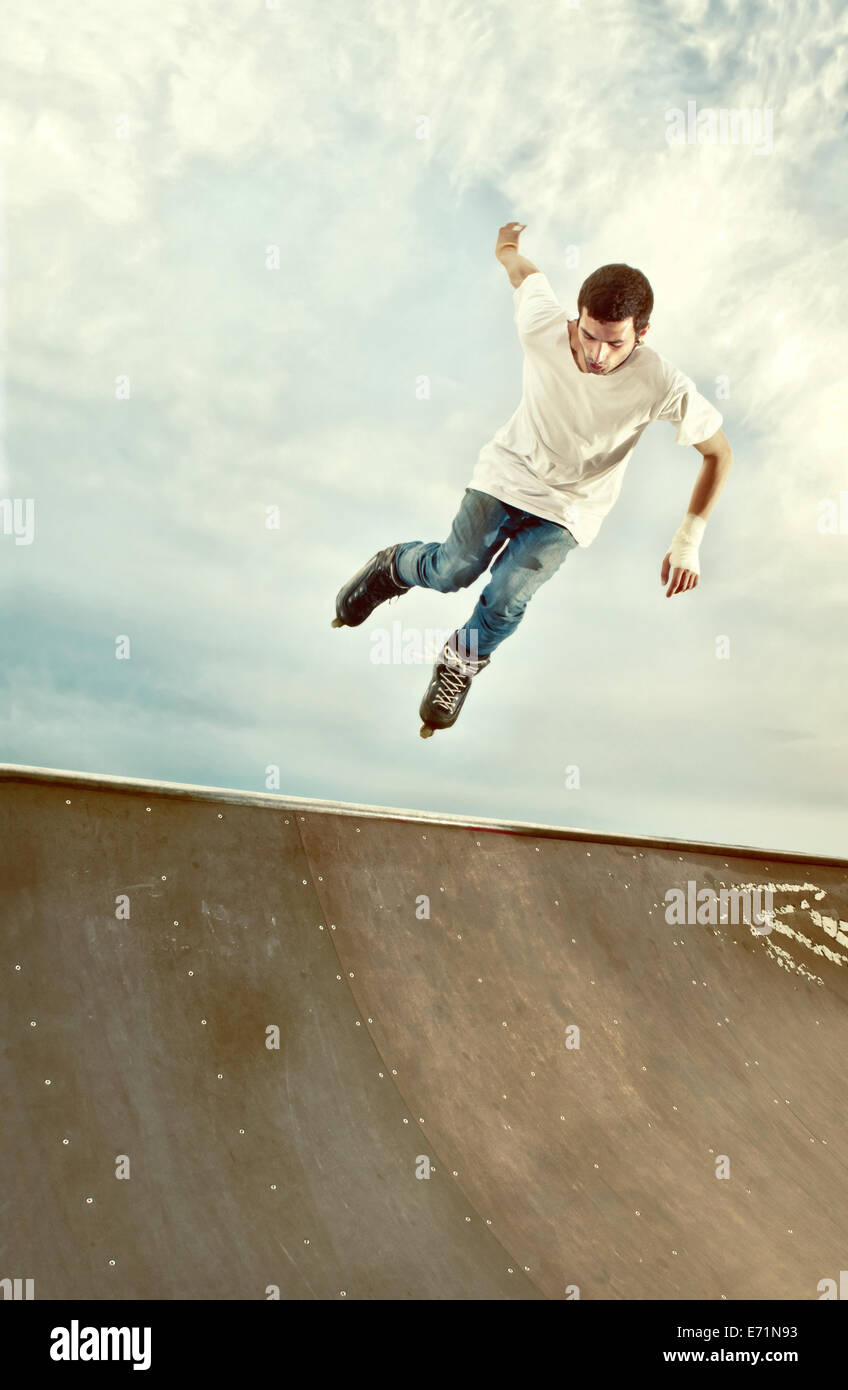 Inline skates and jump hi-res stock photography and images - Alamy