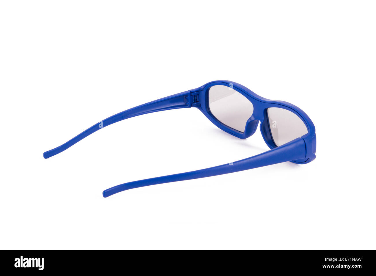 Back view of three dimensional eyeglasses for cinema, isolated on white ...