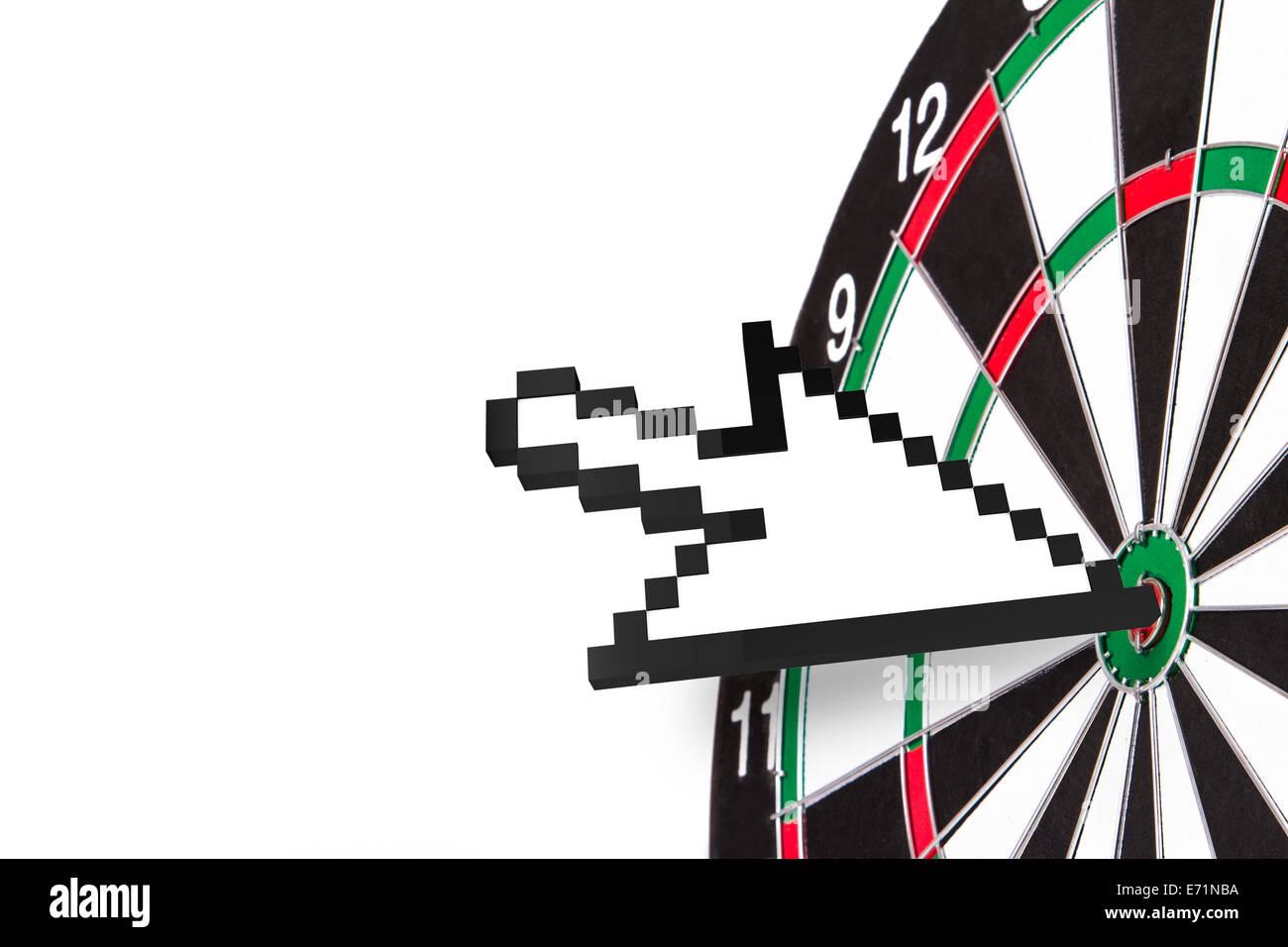 Business concept, computer mouse arrow cursor pointing target Stock ...