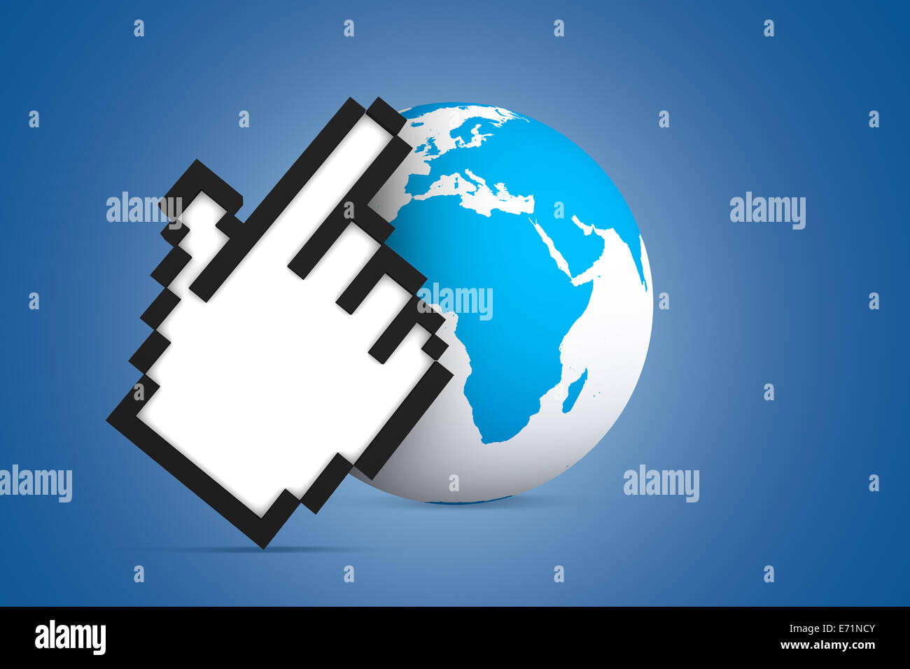 Digital cursor map hi-res stock photography and images - Alamy