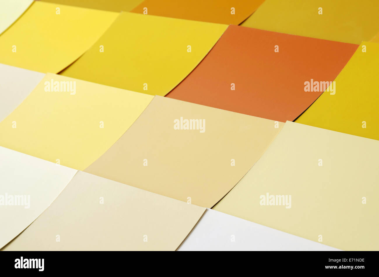 Background with many colorful square paper stickers Stock Photo - Alamy