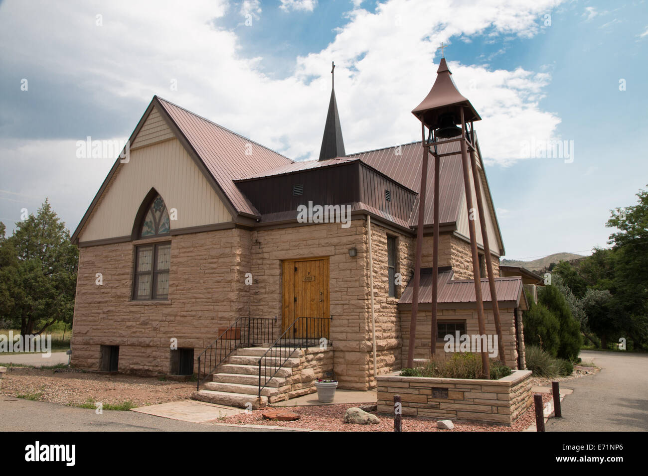 Buckhorn Presbyterian Church in Masonville, CO Stock Photo - Alamy