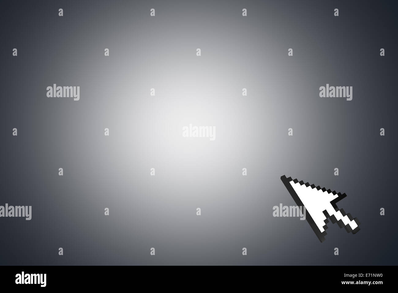 Computer technology mouse arrow cursor symbol on dark background with ...