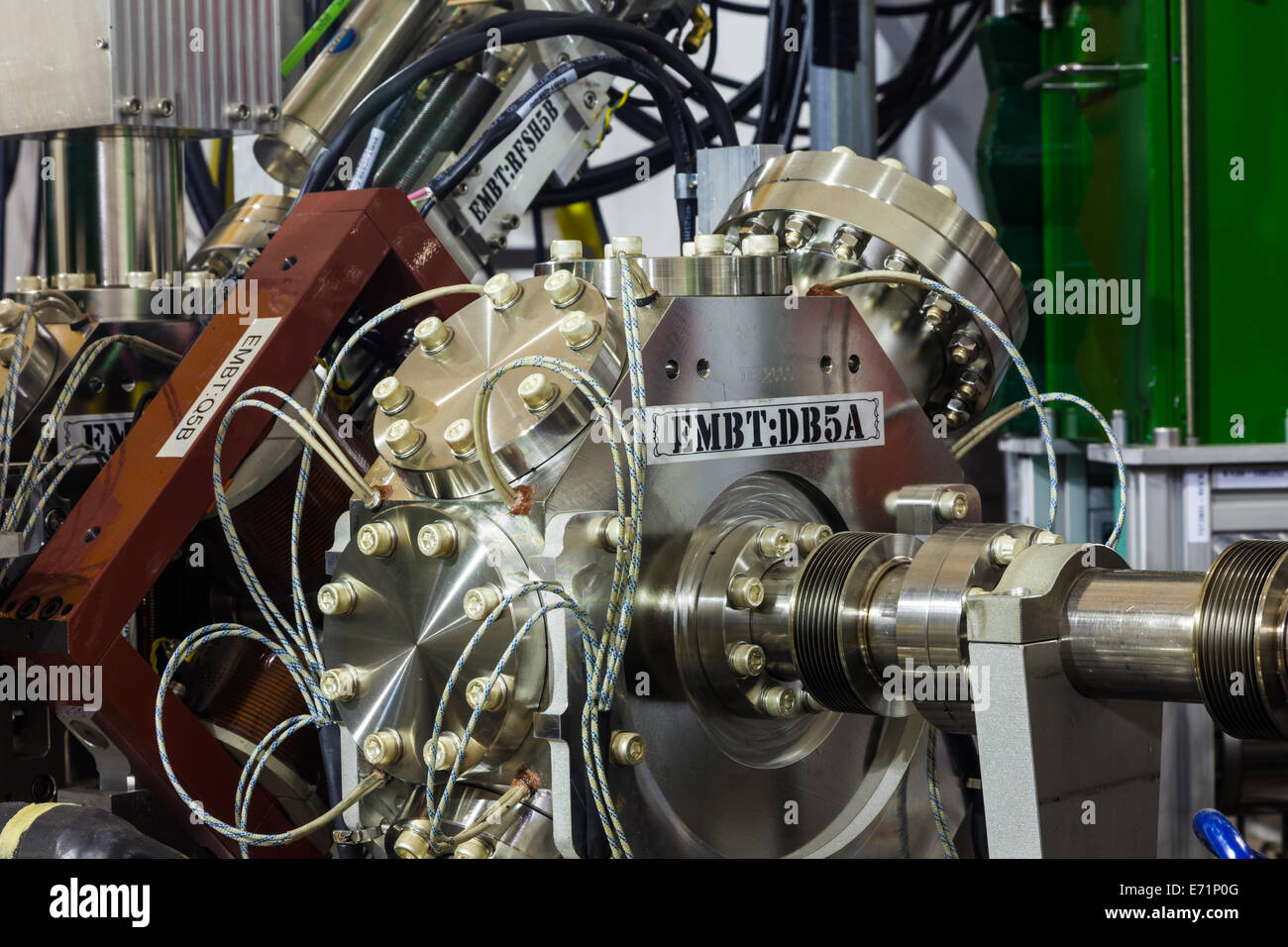 Diagnostic box and Quadrupole magnet of a particle accelerator at ...