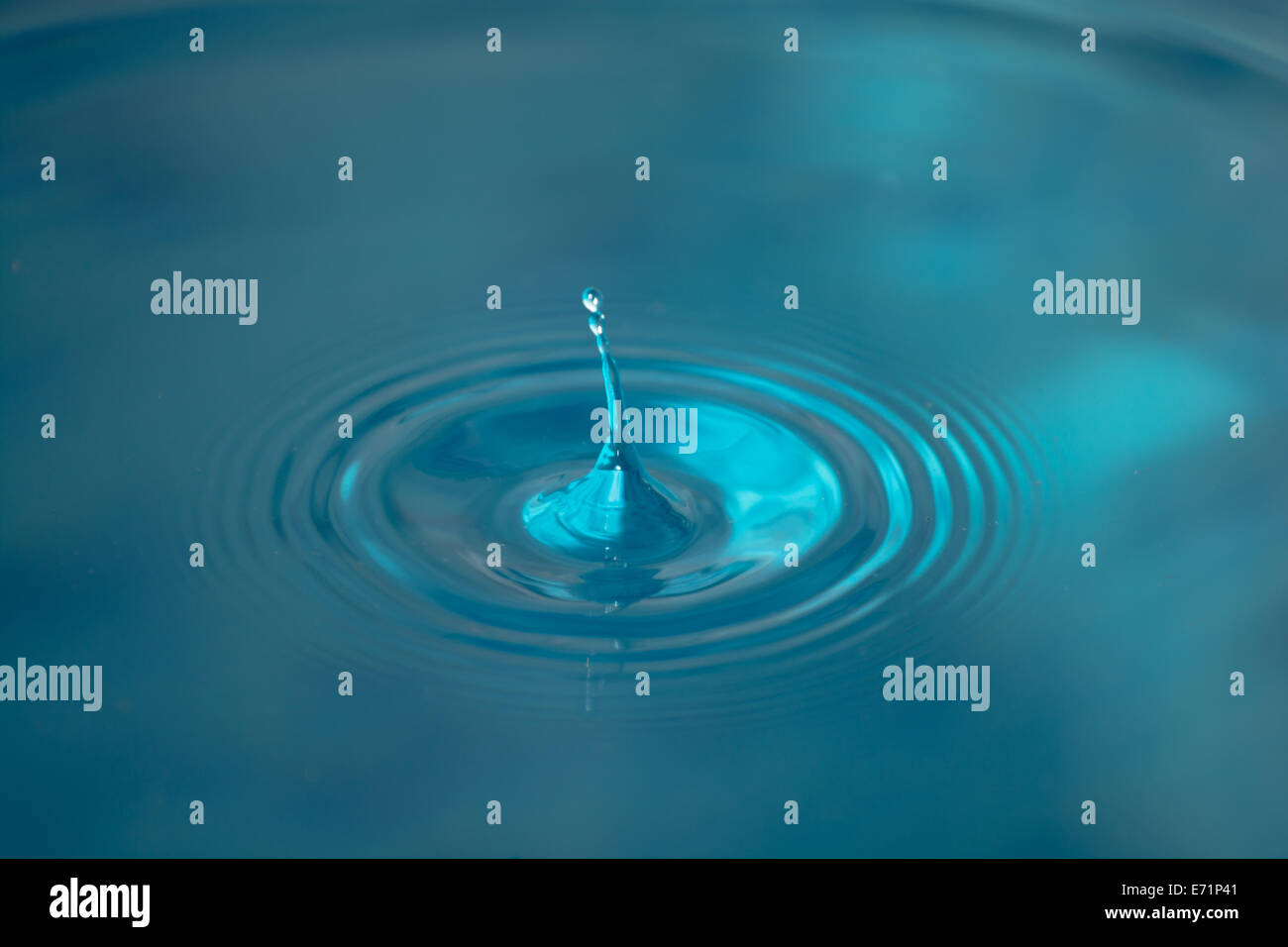 Water Drop on Calm Surface Stock Photo - Alamy