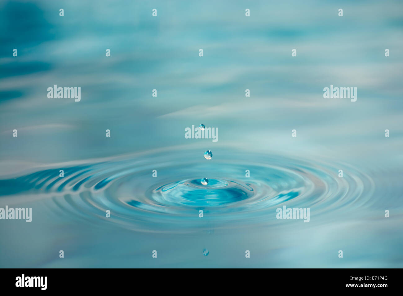 Water Drop on Calm Surface Stock Photo - Alamy