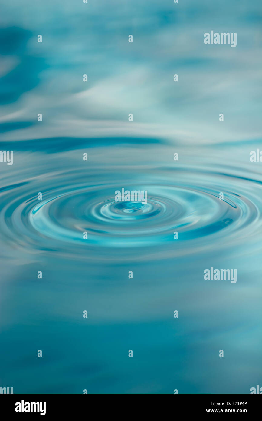 Water Drop on Calm Surface Stock Photo - Alamy
