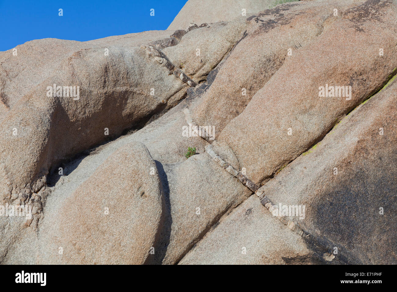 Unique monzogranite rock formations with aplite vein - California USA ...