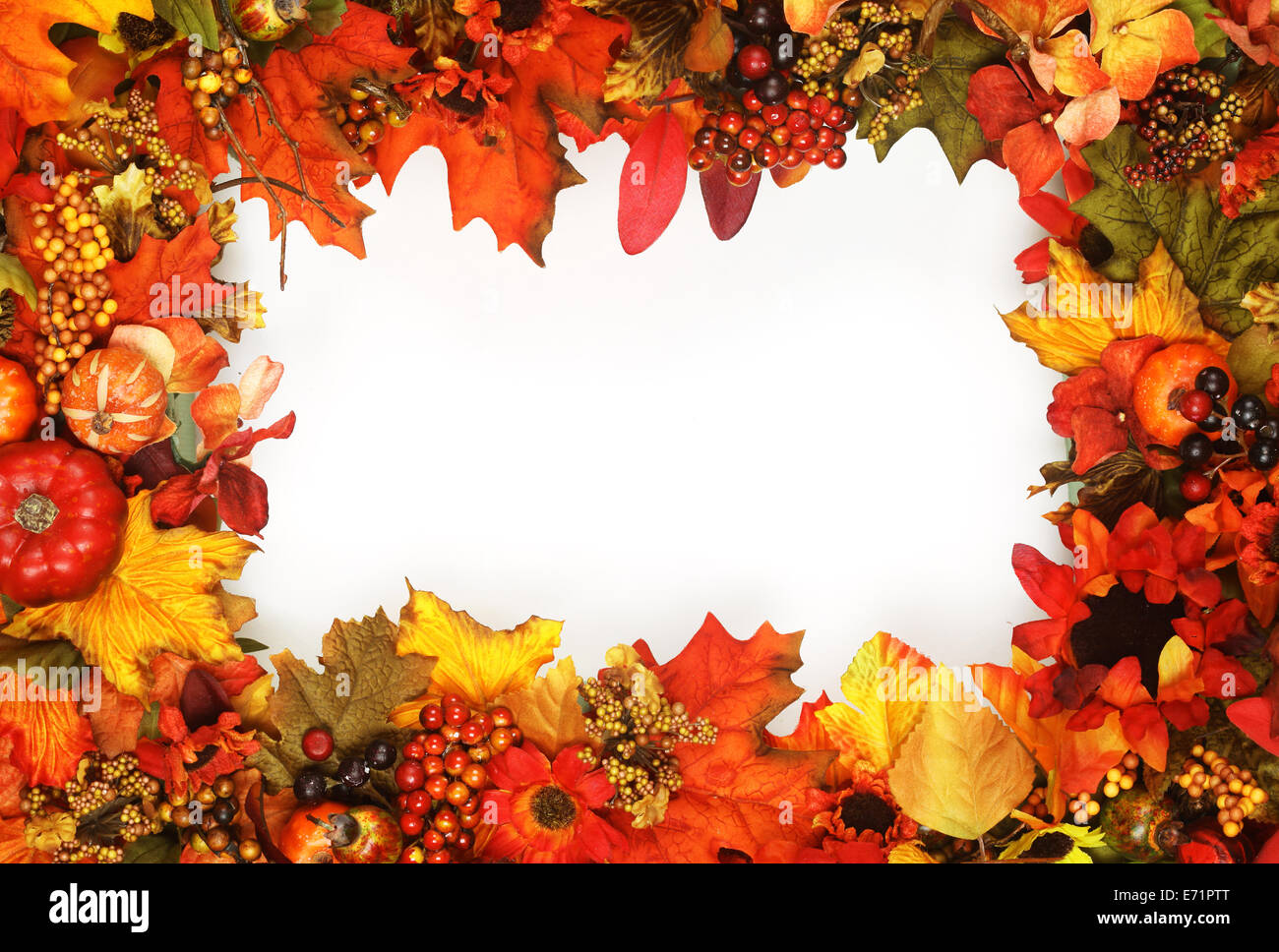 Autumn leaves frame Stock Photo - Alamy