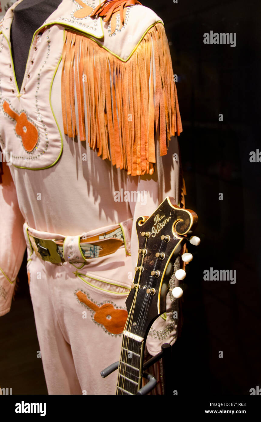 USA, Tennessee, Nashville. Country Music Hall of Fame, western stage ...