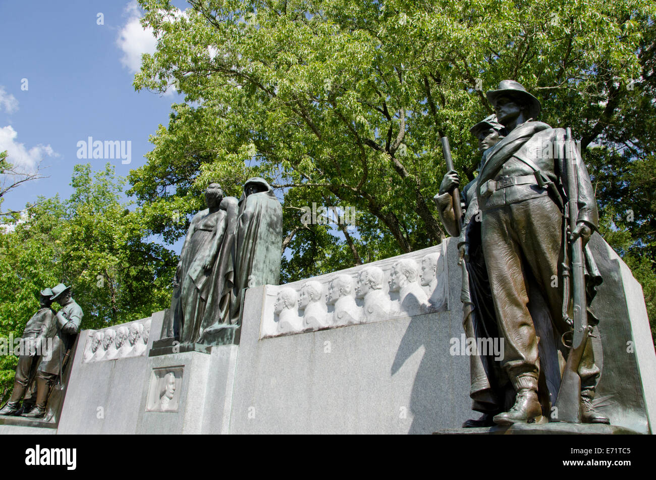 USA, Tennessee, Shiloh National Military Park. Civil War Confederate ...