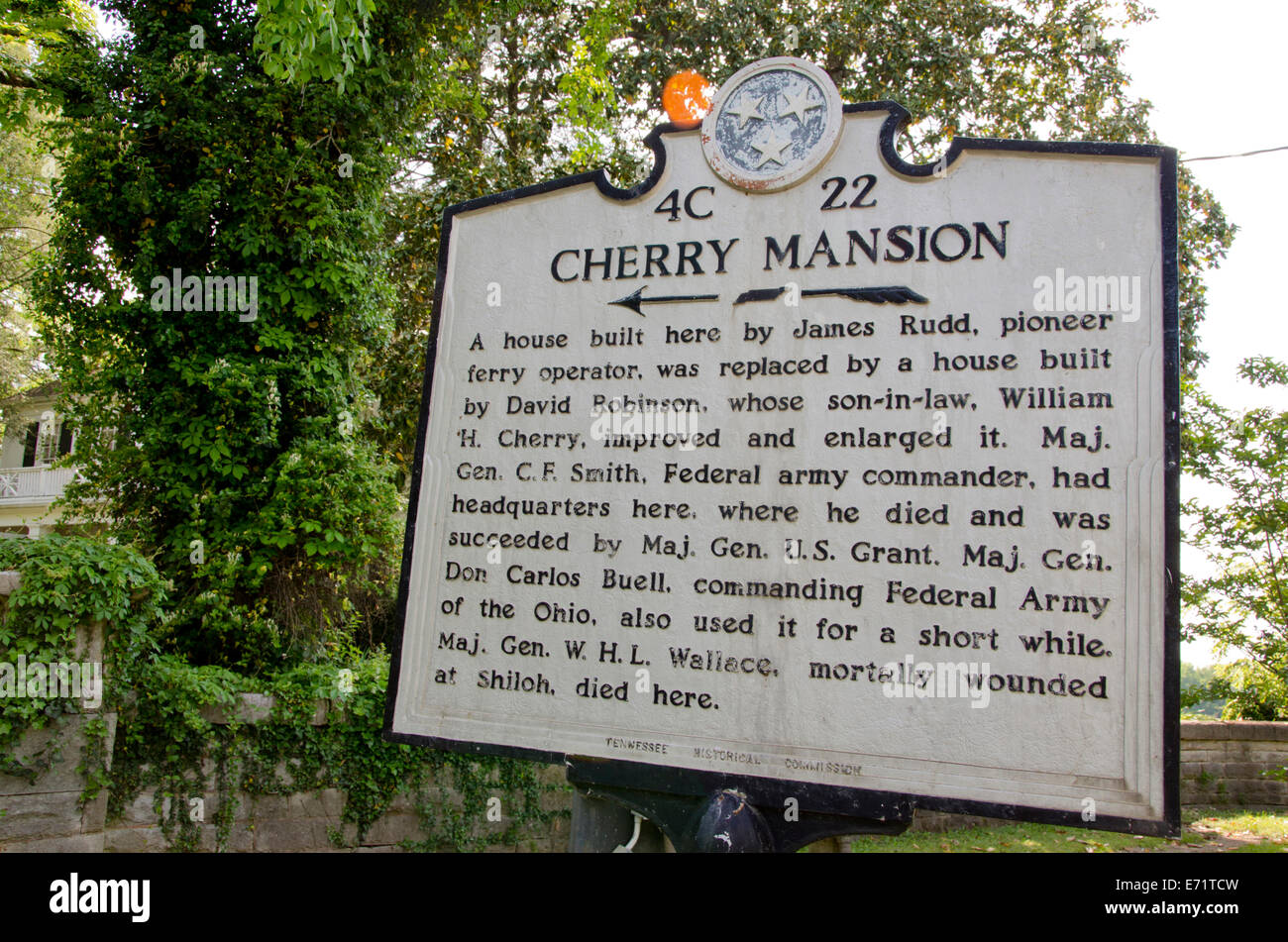 USA, Tennessee, Savannah. Historic Cherry Mansion. General Wallace died ...