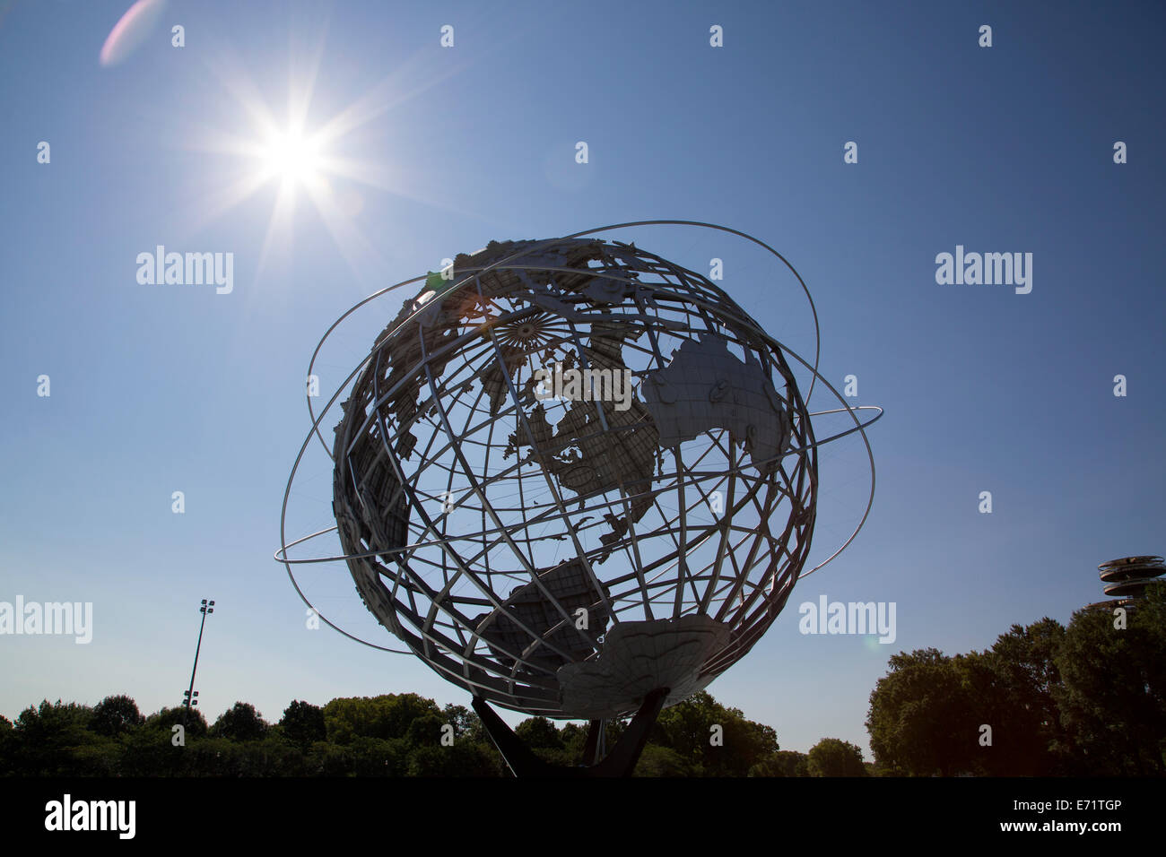 The Unisphere, in Flushing Meadows Corona Park the site of the US Open ...