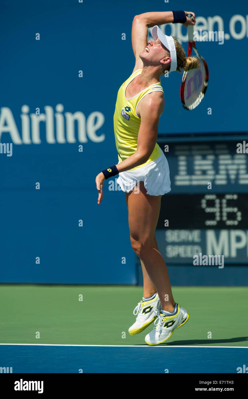 Alison Riske (USA) in first round action during Day 2 of the US Open ...