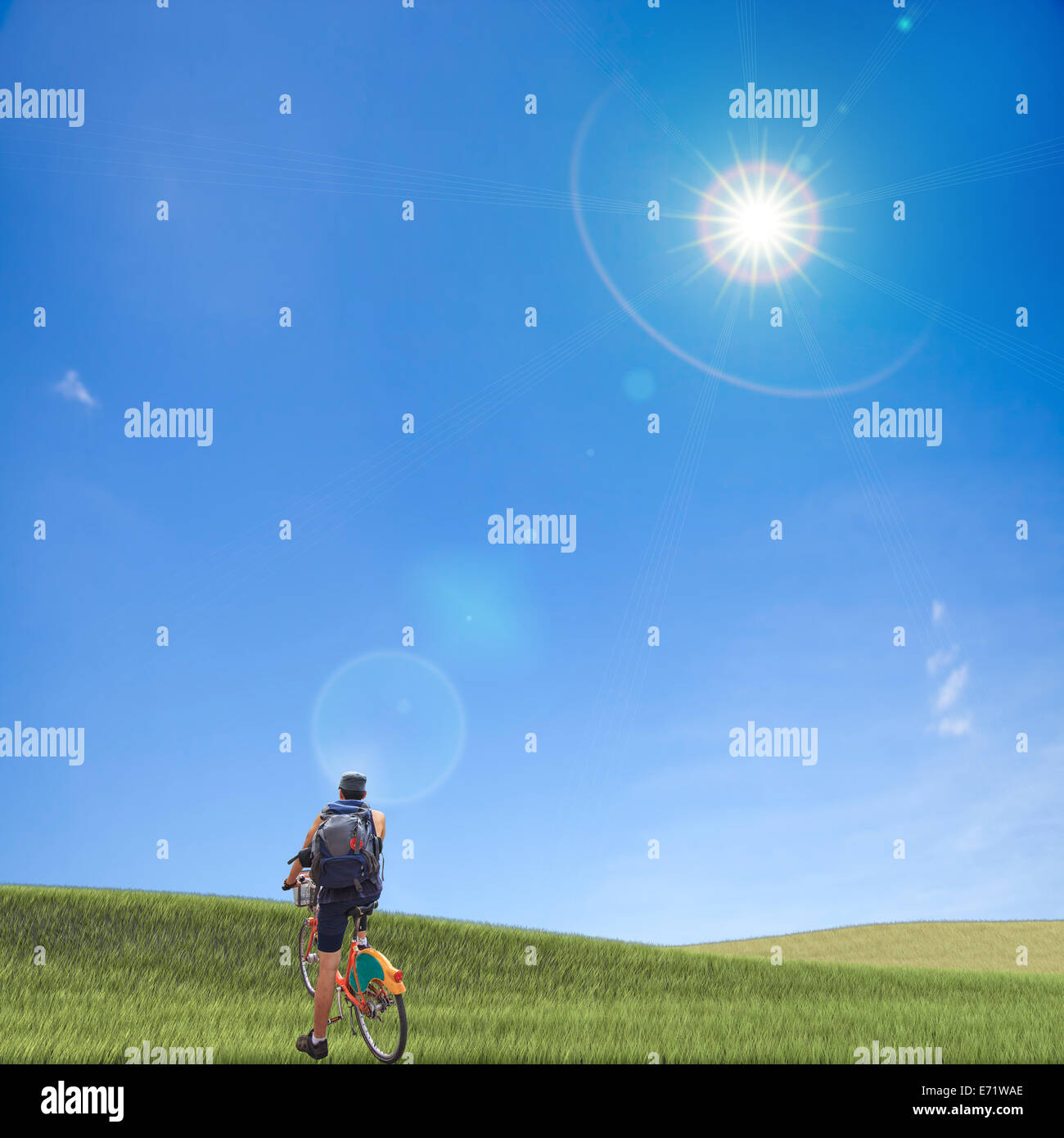 Bike riding with nice background for adv or others purpose use Stock ...