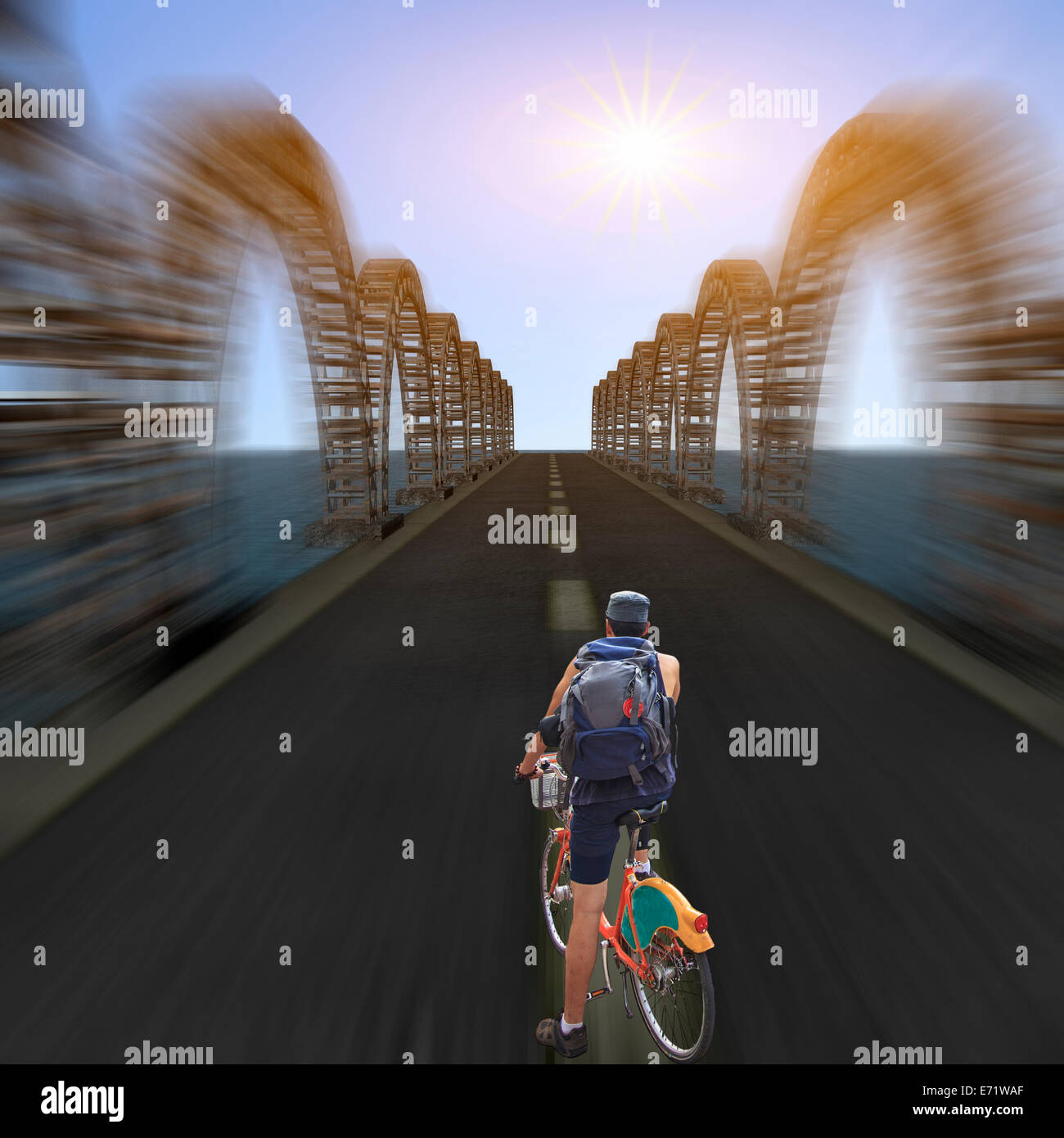 Bike riding with nice background for adv or others purpose use Stock ...