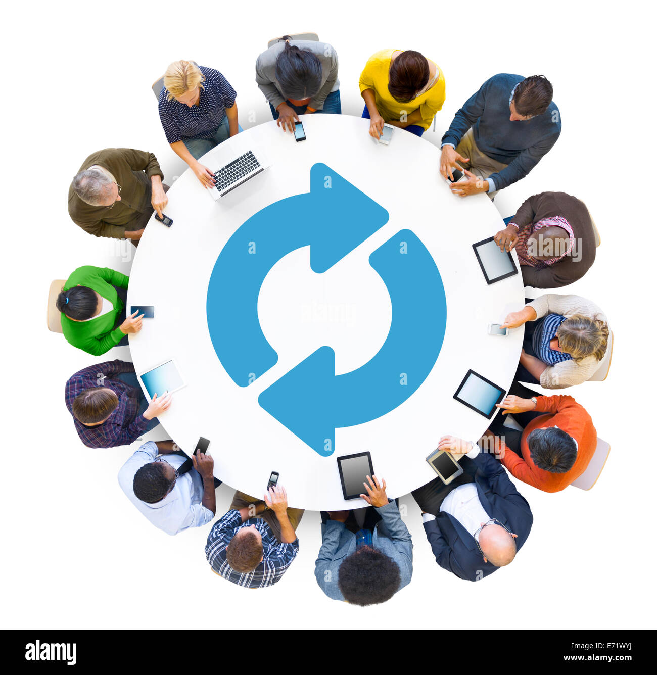 Multiethnic Group of Peolple Social Networking Stock Photo - Alamy