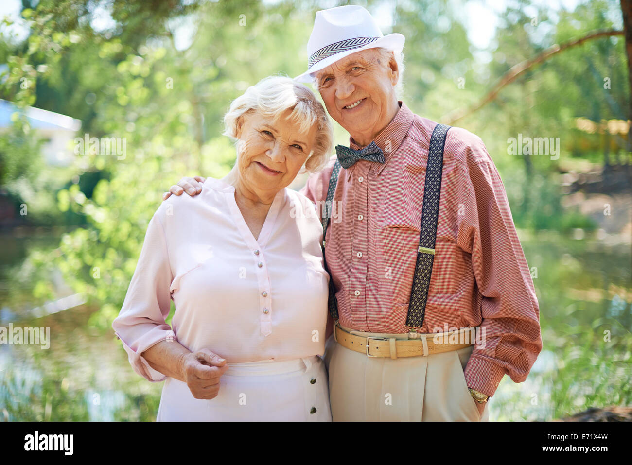 Mature people enjoying rest hi-res stock photography and images - Alamy