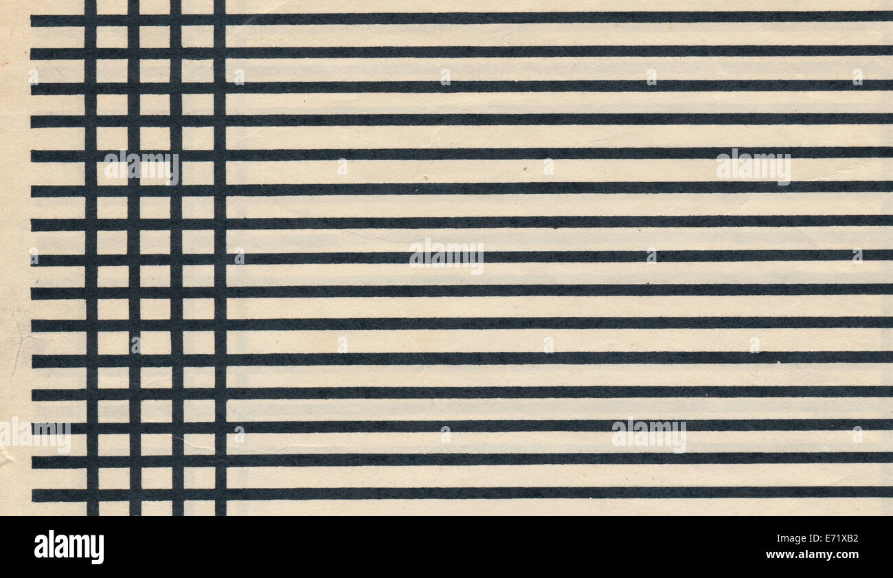 vintage retro paper page sheet with black line background Stock Photo ...