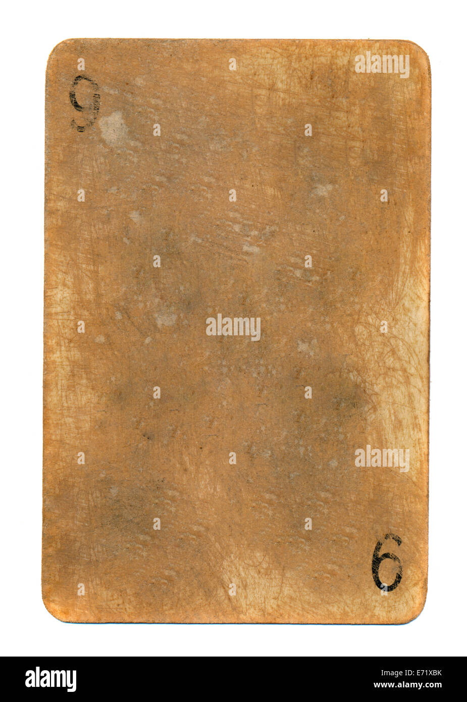 ancient grunge playing card paper sheet background with number 9 ...