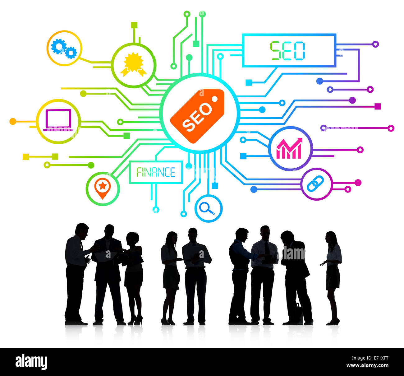 Seo icon set hi-res stock photography and images - Alamy