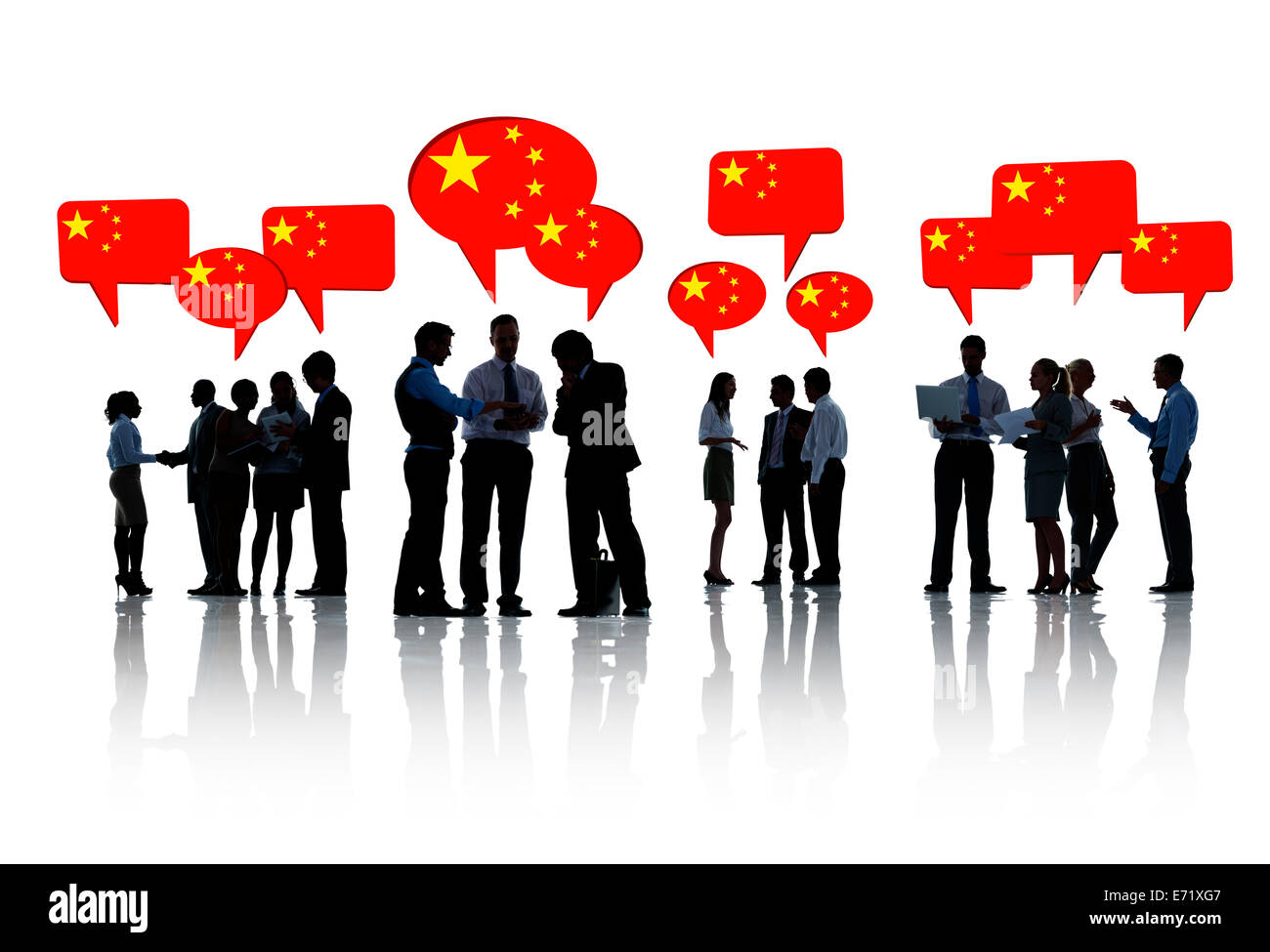 Group Of Business People Talking And Discussing About China Stock Photo ...